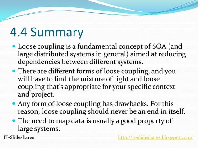 Lecture 04 - Loose Coupling | PPTX