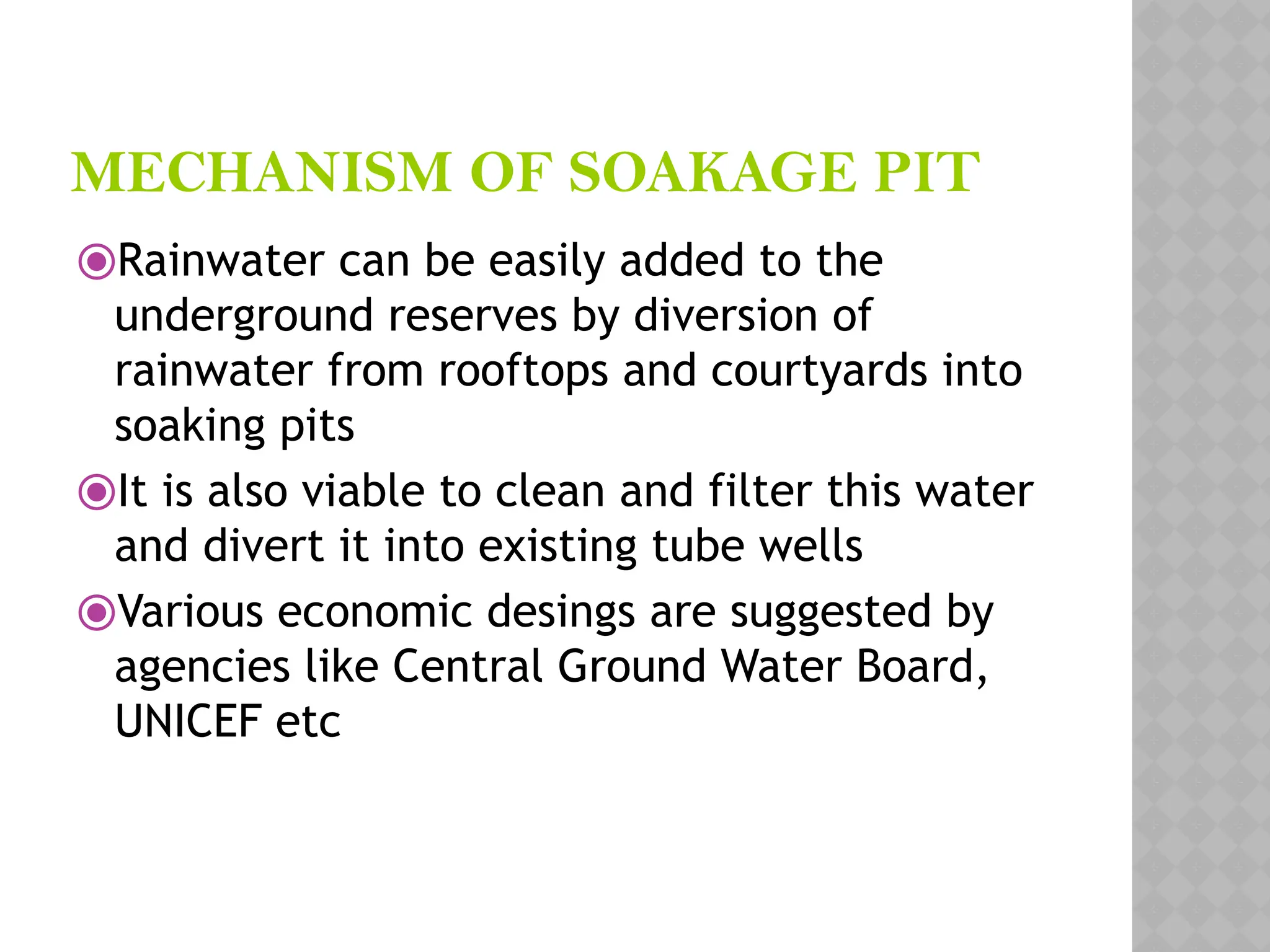 An overview of soakage pits it's advantages and disadvantages | PPT