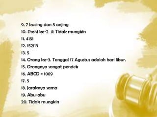 Math Puzzle_Soal-Soal Logika Sederhana | PPTX