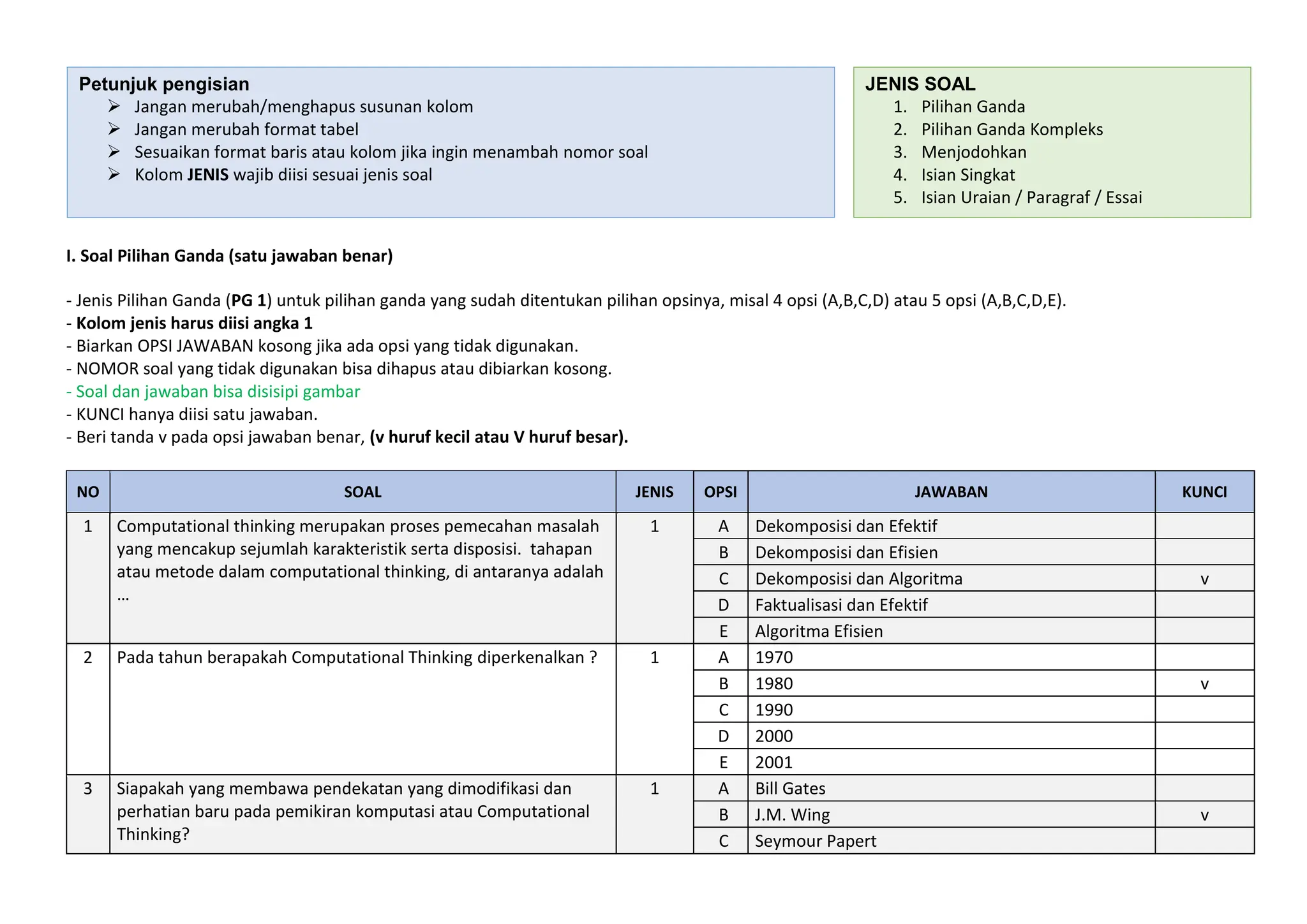 soal UH mapel informatika kelas XI MA.docx