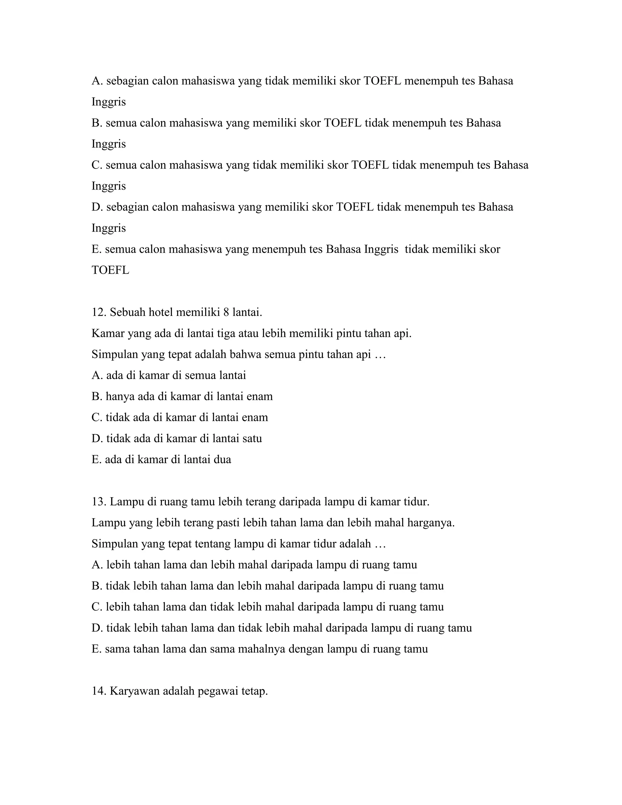 Soal cpns TIU 1 | PDF