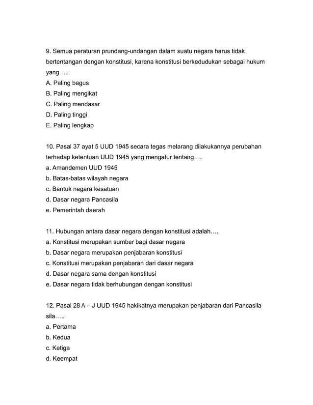 Soal cpns TWK 1 | PDF
