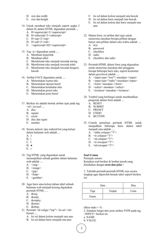 sOAL Soal html | PDF