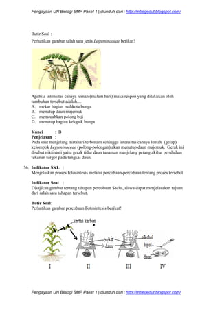 Soal ipa-biologi-smp-paket-1 | PDF