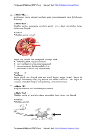 Soal ipa-biologi-smp-paket-1 | PDF