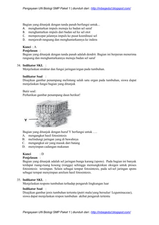 Soal ipa-biologi-smp-paket-1 | PDF