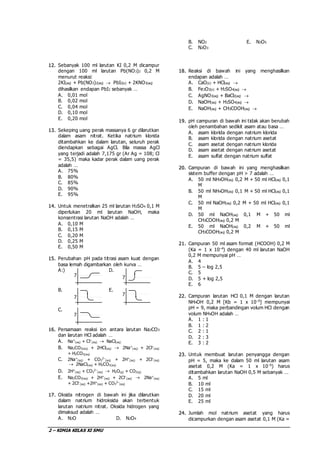 Soal kimia-xi 1 | PDF