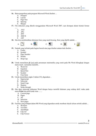 Soal latihan-ms-word | PDF