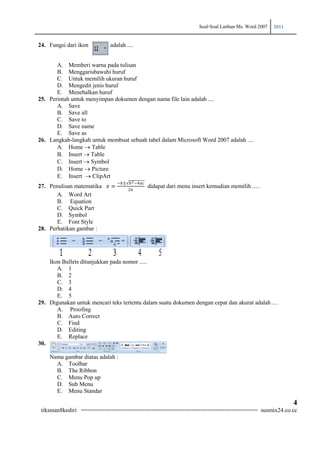 Soal latihan-ms-word | PDF