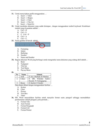 Soal latihan-ms-word | PDF