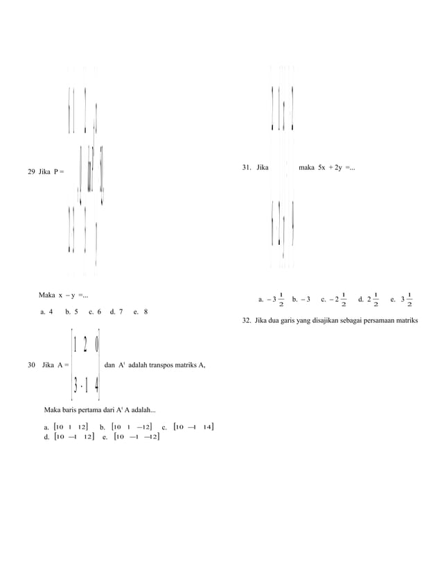 Soal soal-matriks | PDF
