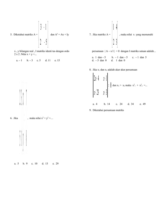 Soal soal-matriks | PDF