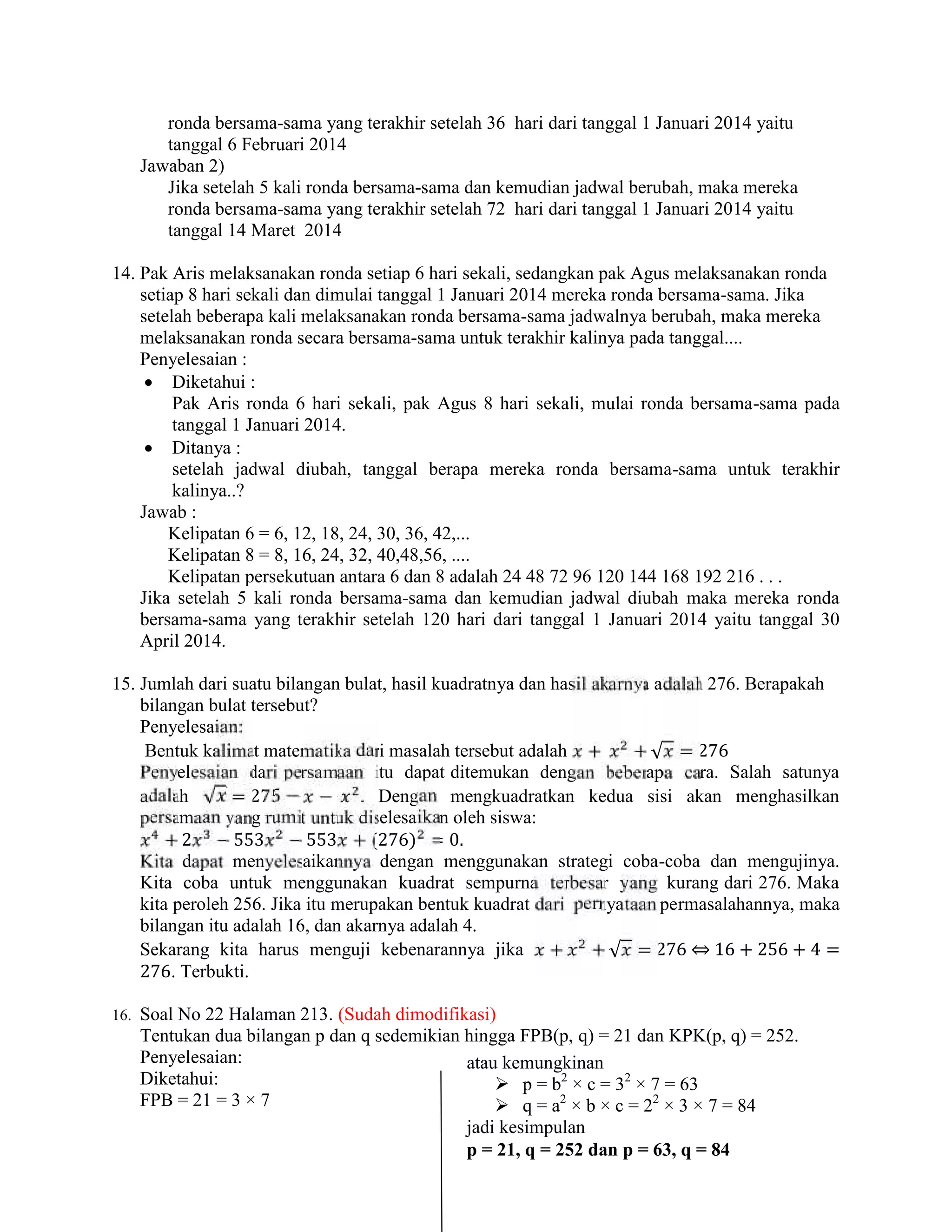 Soal soal problem-solving dan pembahasannya | PDF