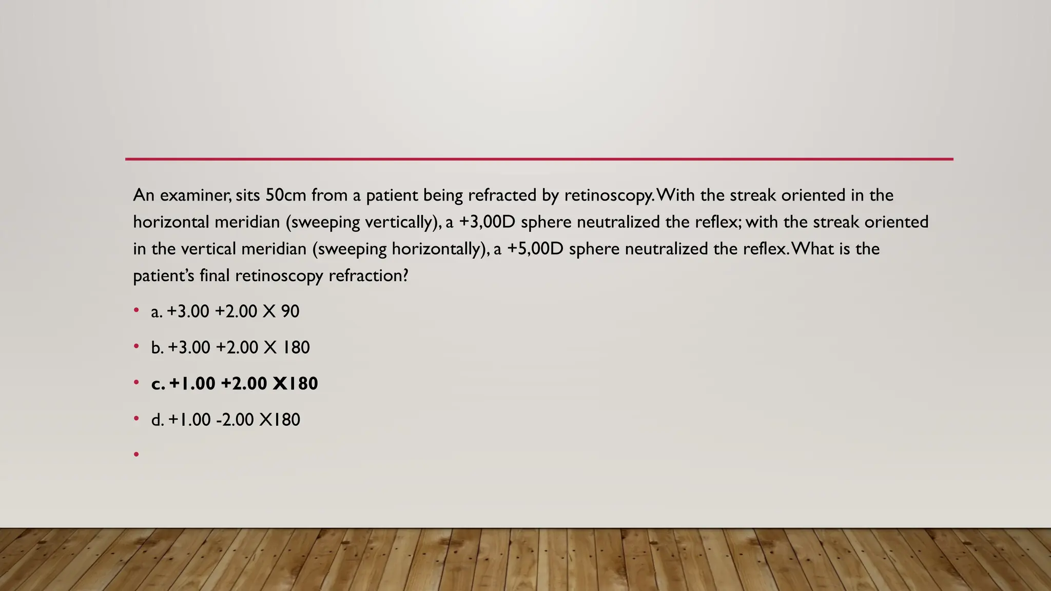 Refraction Multiple Choices Board Examination | PPTX