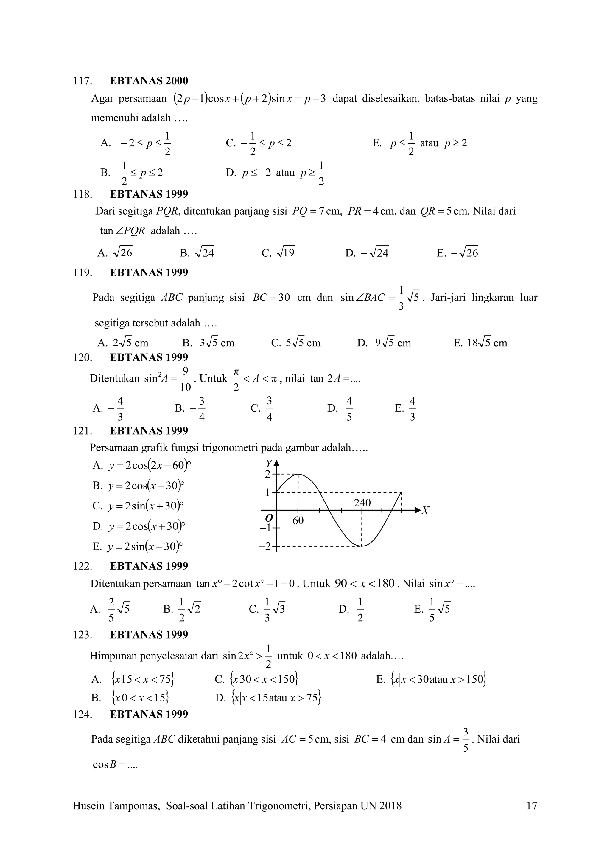 Soal soal trigonometri | PDF