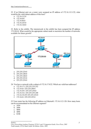 Soal Subnetting - Jaringan Komputer | PDF
