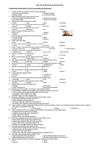 Soal uas-tik-smp-kls-vii-smt-1-1516 | PDF