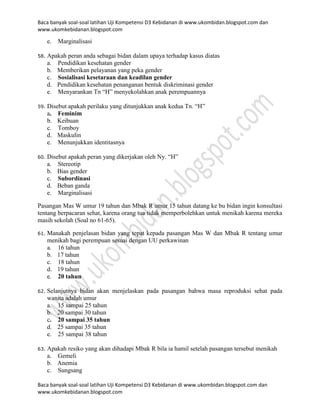 Soal uji kompetensi bidan 2018, 2019, 2020, 2021, 2022, 2023, 2024, 2025, 2026, 2027 | PDF
