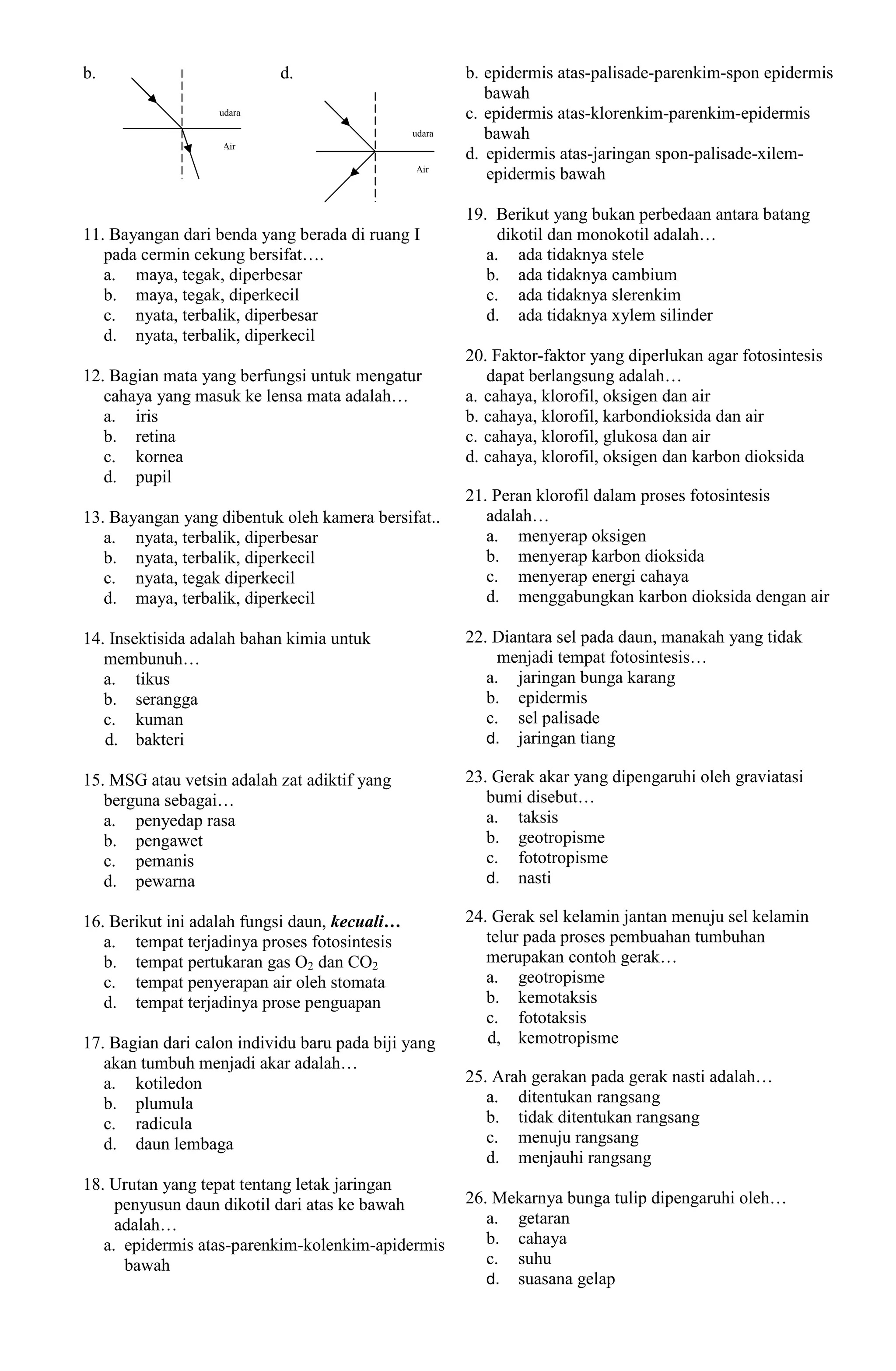 Soal UJIAN KENAIKAN KELAS (UKK) IPA SMP kelas 8 smt 2- 08-09 | PDF