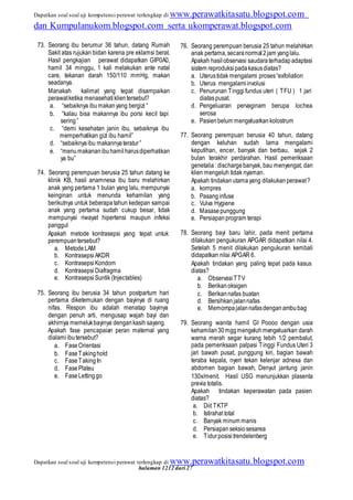 Soal ukom perawat dan kunci jawaban | DOCX