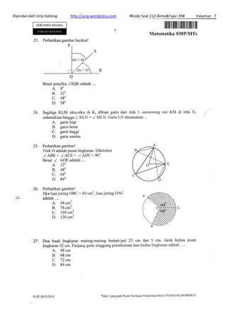 Soal un-matematika-smp-1 | PDF