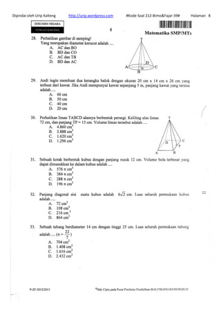 Soal un-matematika-smp-1 | PDF