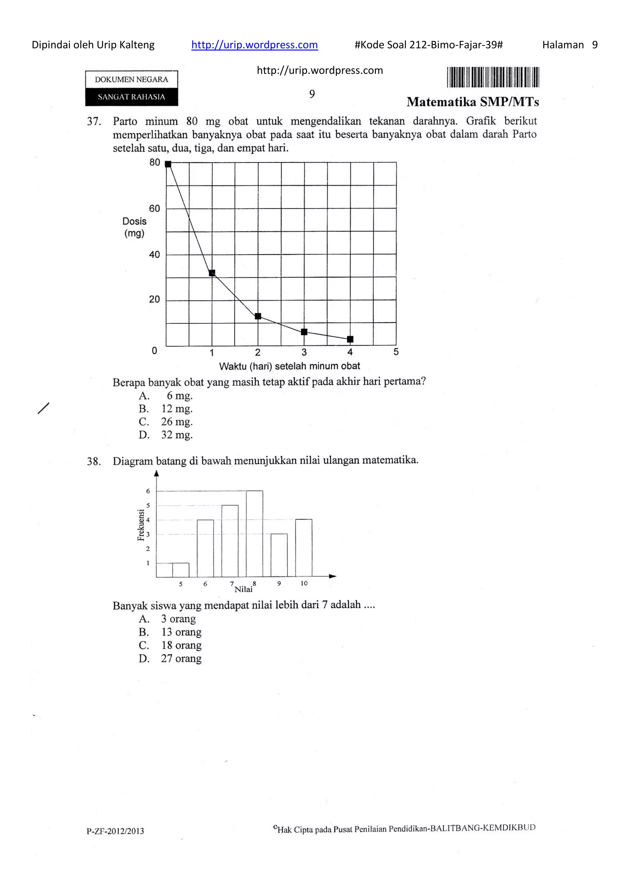Soal un-matematika-smp-21-212-bimo-fajar-39 | PDF