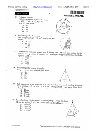 Soal un-matematika-smp-22-314-ali-lia-23 | PDF