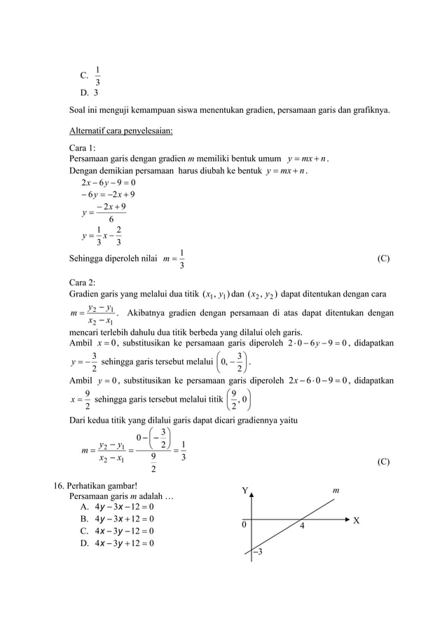 Soal un-matematika-smp-dan-pembahasannya-a | PDF