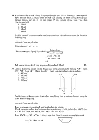 Soal un-matematika-smp-dan-pembahasannya-a | PDF