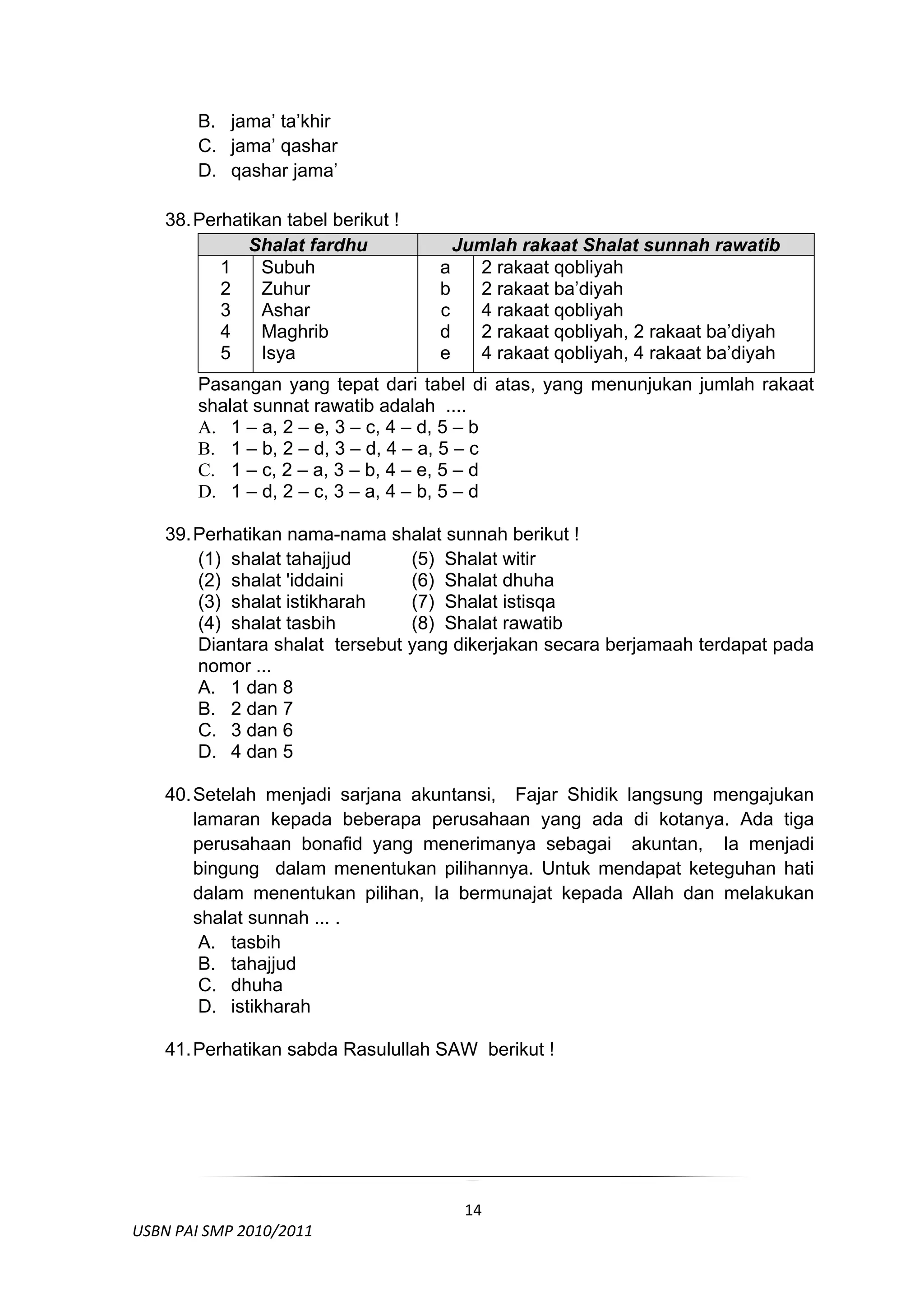 Modul UN Matematika SMP 2013 | PDF