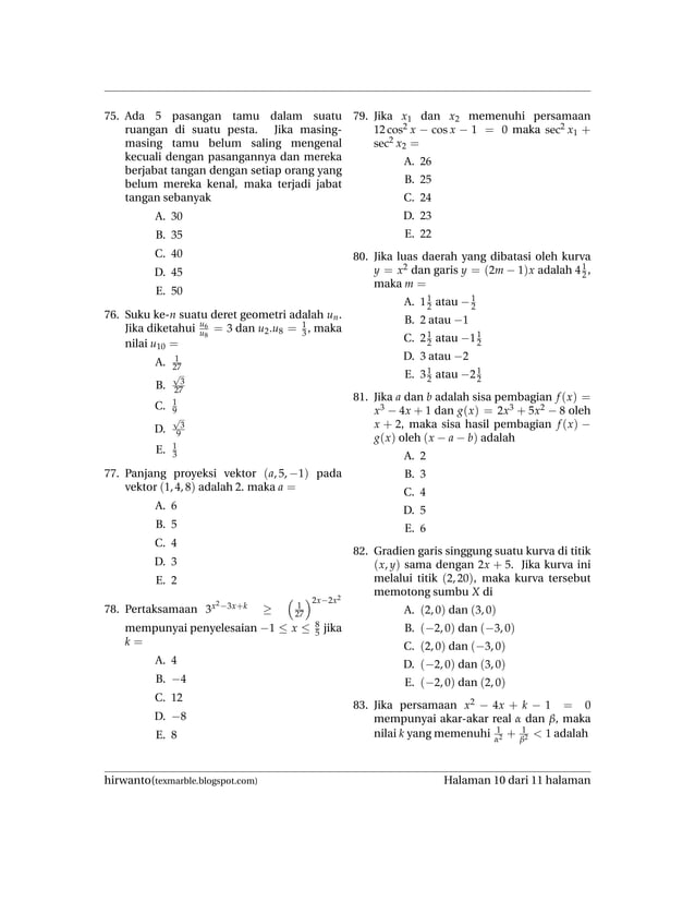 Kumpulan Soal UM UGM | PDF