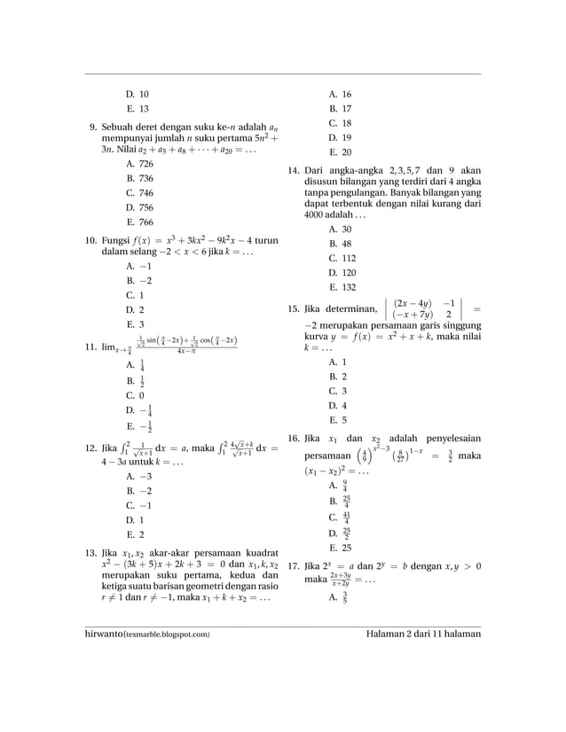 Kumpulan Soal UM UGM | PDF