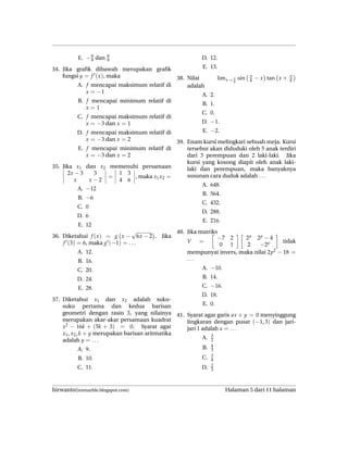 Kumpulan Soal UM UGM | PDF