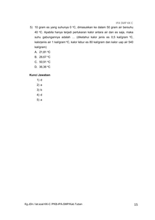 Kumpulan Soal PKB IPA SMP Modul KK-C | PDF