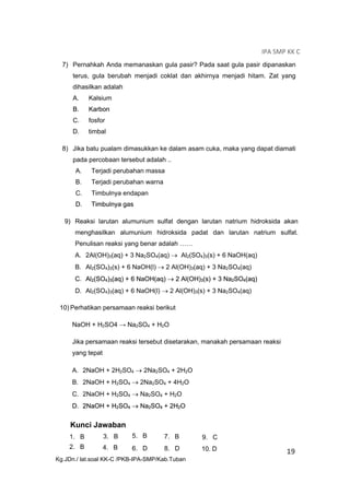 Kumpulan Soal PKB IPA SMP Modul KK-C | PDF