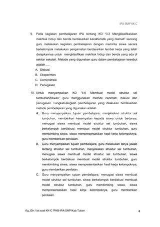Kumpulan Soal PKB IPA SMP Modul KK-C | PDF