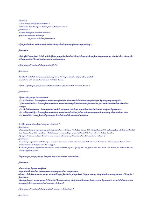 Soal 2 tpd NAPOLEON TEKNIK MESIN | PDF