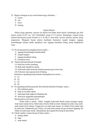 Soal soal Ujian Kelas 6 SD | PDF
