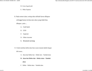 Soal accurate terbaru untuk mahasiswa ya | PDF