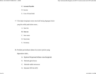 Soal accurate terbaru untuk mahasiswa ya | PDF