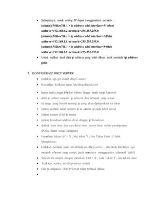 Soal administrasi sistem jaringan | DOCX