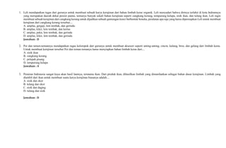 Soal dan Jawaban soal Prakarya dalam bentuk AKM | DOCX