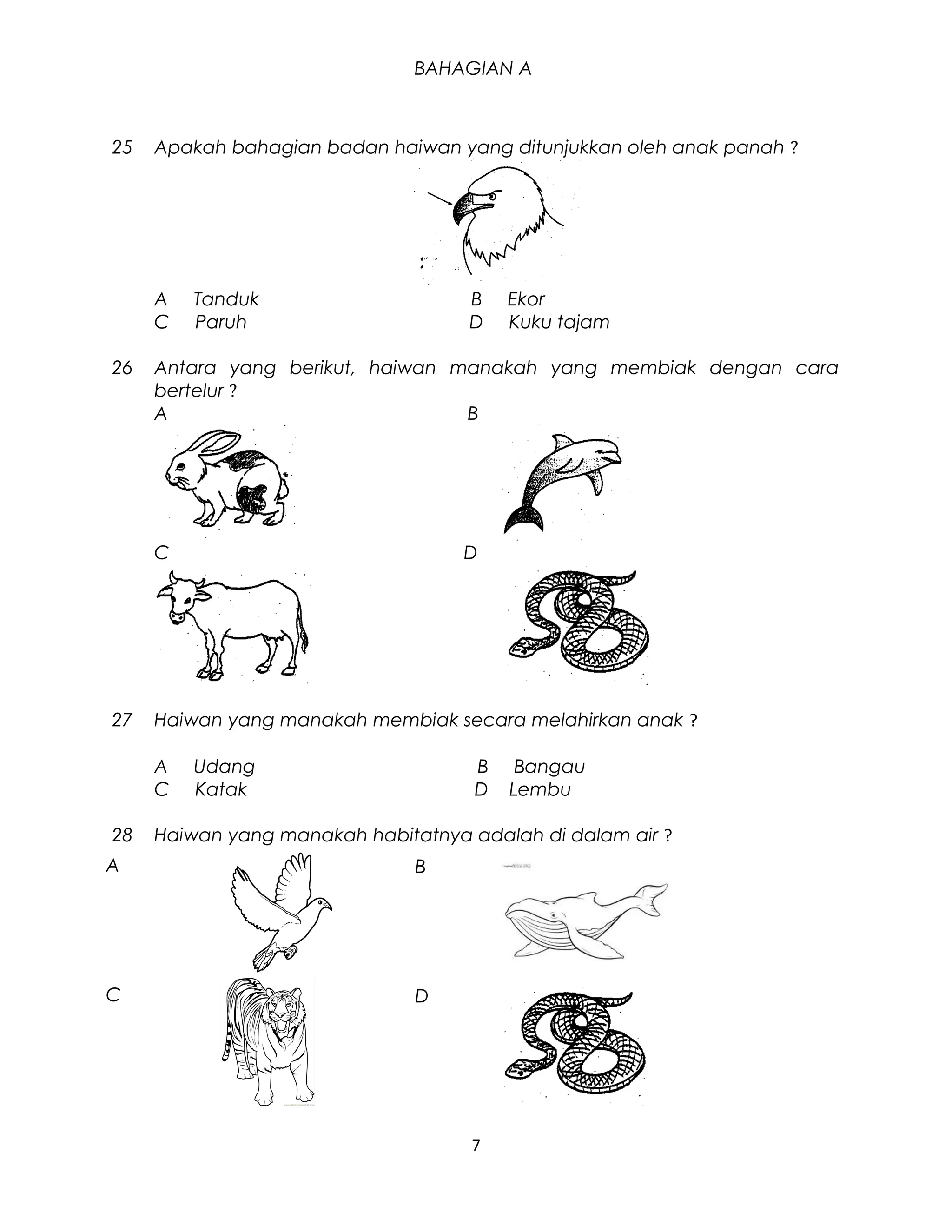 Soalan sains tahun 3 | DOC