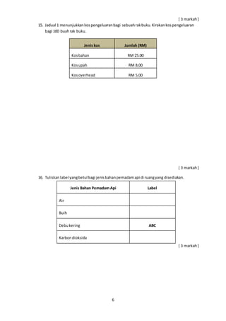 SOALAN UJIAN KHB TINGKATAN 1 | PDF