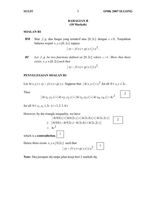 Soalan Jawapan Omk 2007 | PDF