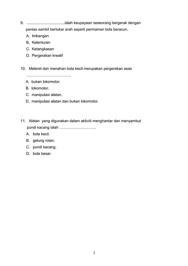 Soalan pjk-tahun-2 (exam) | DOC