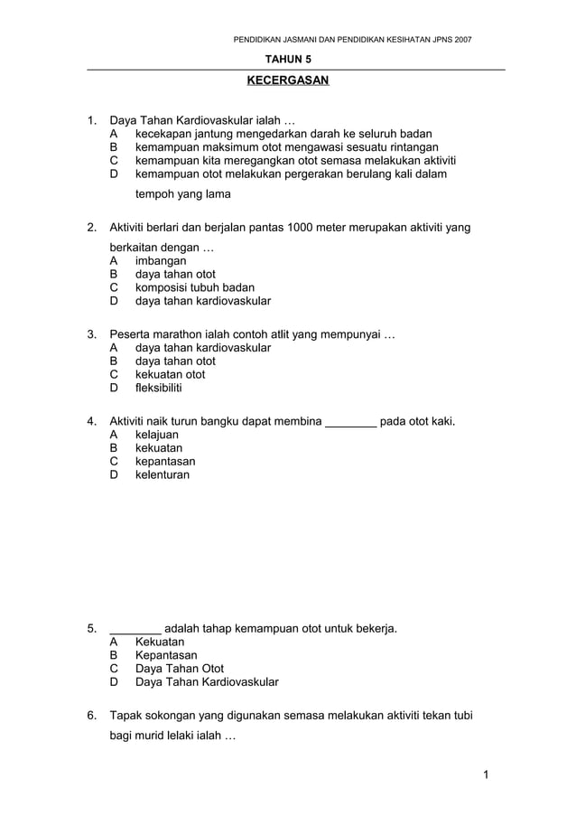 Soalan pjpk-tahun-5 | PDF