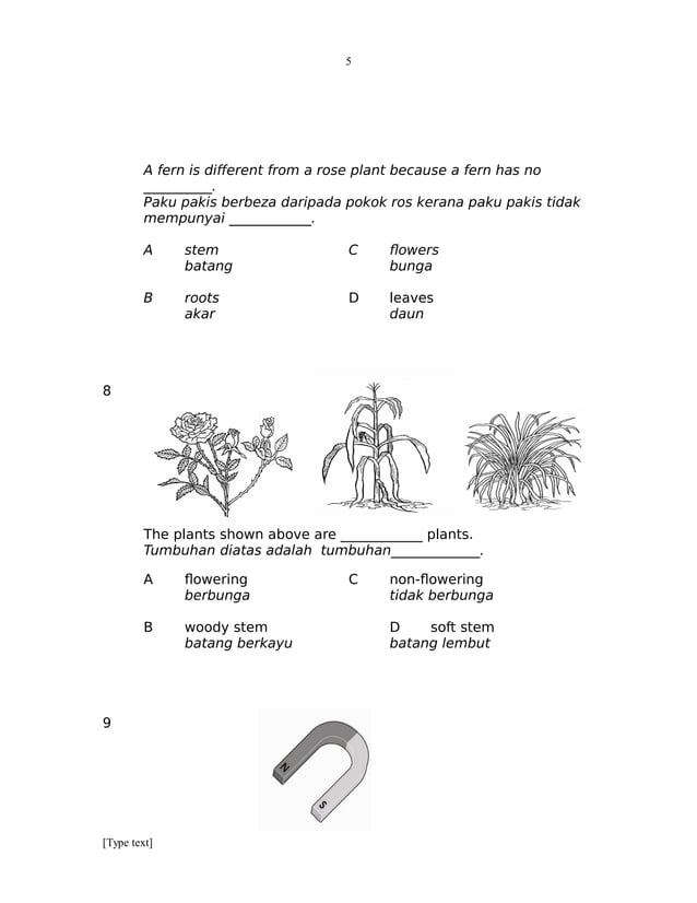 Soalan sains-tahun-3 | PDF