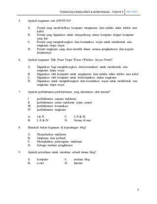 Soalan tmk-t5-pat-2016 | PDF